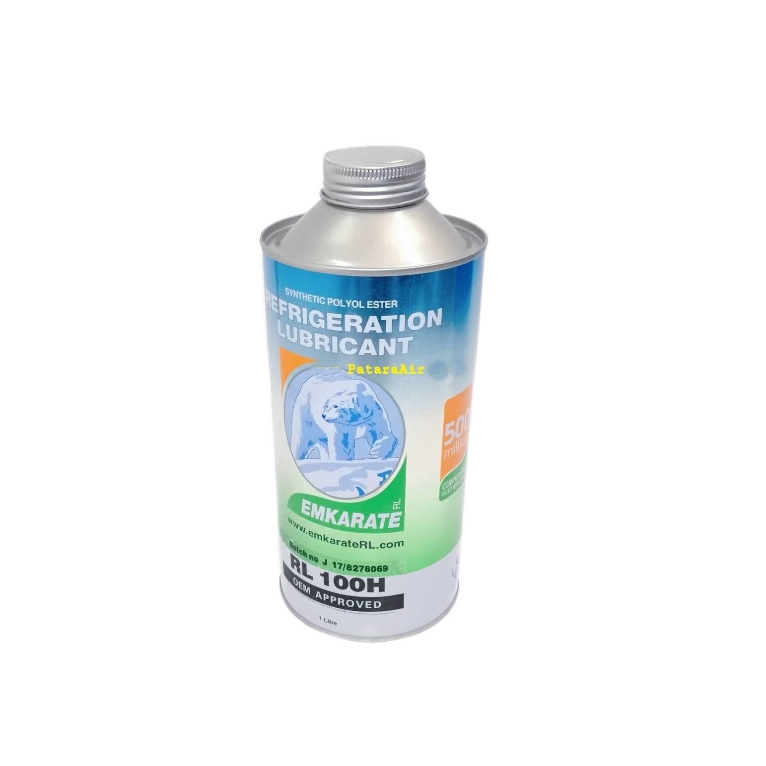 น้ำมันคอมเพรสเซอร์ รถยนต์ R134a กระป๋อง 1 ลิตร RL 100H Emkarate น้ำมัน ...